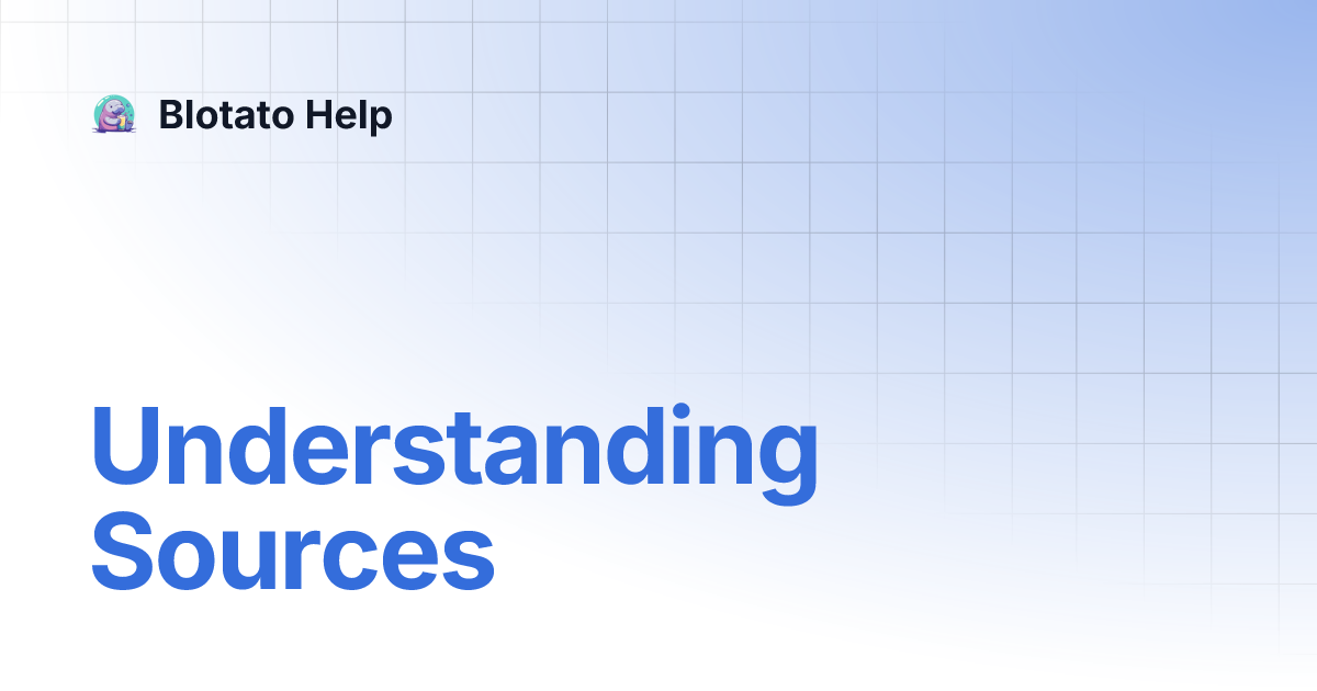 Understanding Sources | Blotato Help